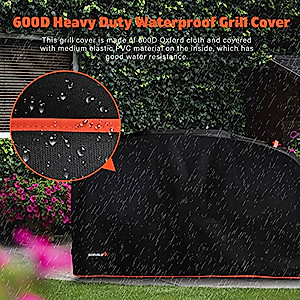 SUNVALUE Heavy Duty Waterproof Grill Cover, 72 inches BBQ Grill Cover for Outdoor Grill, UV/Fade/Wind/Moisture/Rip Resistant, Gas Grill Cover for Weber, Char-Broil, Nexgrill, Dyna-Glo Grills, etc.