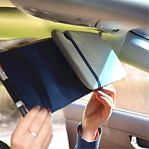 StyleZ Car Sun Visor Tidy Organizer Storage Bag Holder Pocket CD Case Card Pouch (Darkblue)