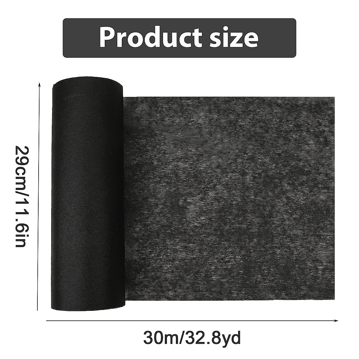 Iron-On Non-Woven, 11.4 inch x 33 yd Polyester Non-Woven Interfacing Single-Sided Interfacing Lightweight 0.07lb Iron-On Interface Dark Clothing Non-Woven for Sewing Quilting Crafting