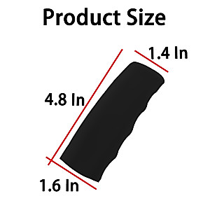 BESULEN Car Handbrake Cover, Silicone Anti-Slip Hand Brake Sleeve, Wave Shaped Decorative Protector for Car Brake Lever, Car Interior Accessories Comfortable Handbrake Grip Cover(Black)