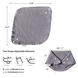 Yoe Gogh 8 Pack Baby Bandana Bibs, Double-thick Muslin Baby Bibs, 100% Cotton Multi-use Drool Bibs for Boy Girl, 8 Neutral Colors Unisex Bibs Set for Teething and Drooling