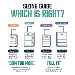Pack Gear Hanging Luggage Organizer - Our Carry On Closet Insert Fits Any Carry-On - Our Hanging Luggage Organizer Uses Velcro to Allow Quick Access to your Clothes (Solid Black)