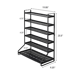 YAMAZAKI Parking Garage Home Train Hotwheels Model Car Display | Kids Steel | Toy Storage, One Size, Black