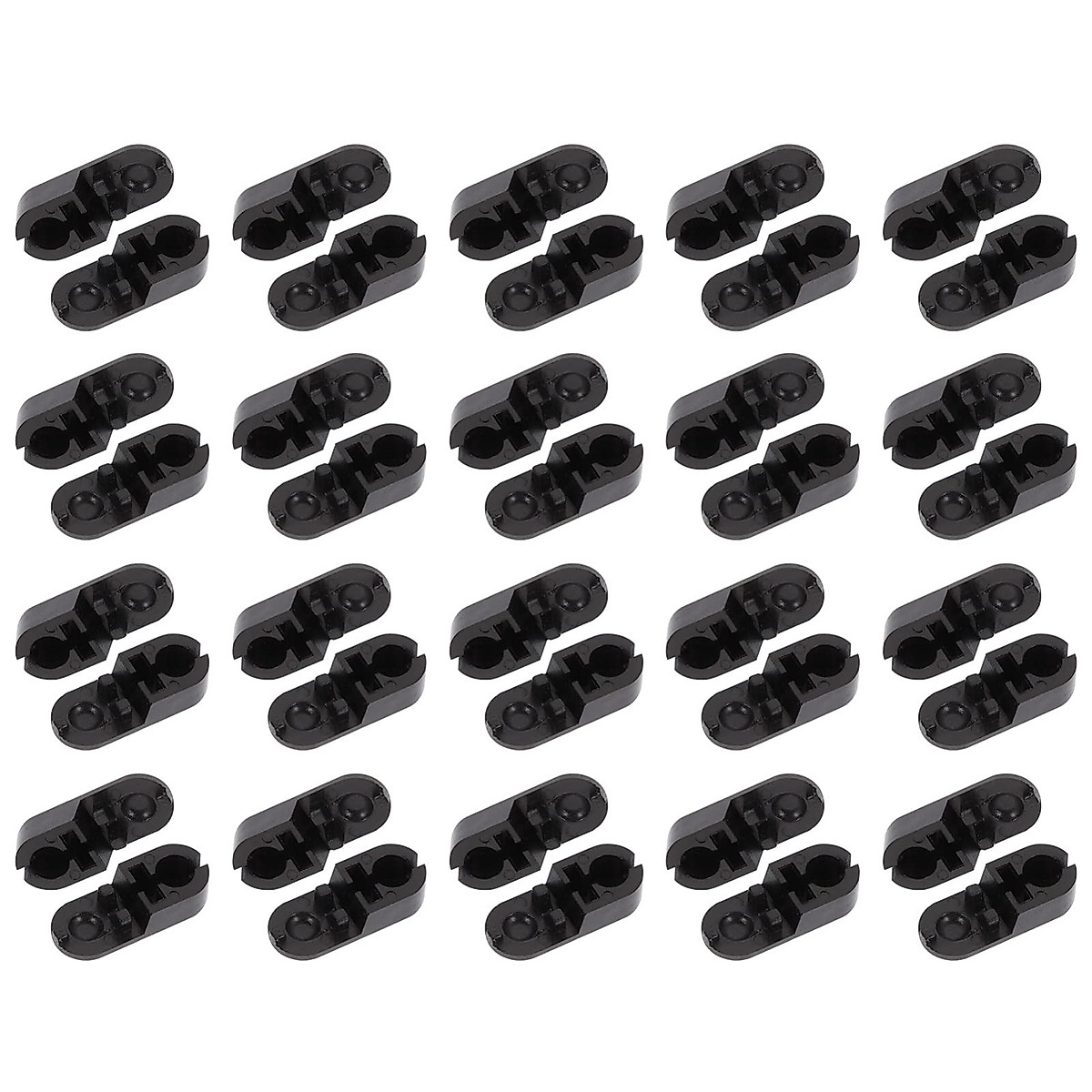 EXCEART Black Curtains 25pcs Black Plastic Beaded Chain Connector Replacement Blind Chain Cord Connectors Clips for Household Roller Roman and Vertical Blinds Roman Window Shades