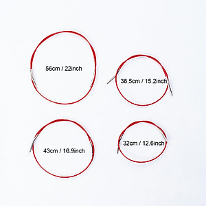 Ruidi Interchangeable Braided Stainless Steel Wire Mesh for Jewelry, 32cm (12.6 in), 38.5cm (15.2 in), 43cm (16.9 in), 32cm (12.6 in)