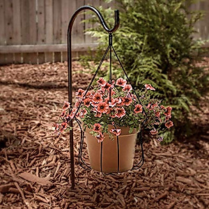 Sorbus® Shepherd's Hooks - Set of 4 Extendable Garden Planter Stakes for Bird Feeders, Outdoor Décor, Plants, Lights, Lanterns, Flower Baskets, and More! Heavy Duty - Up to 6.5 Lbs. (4 Pack)