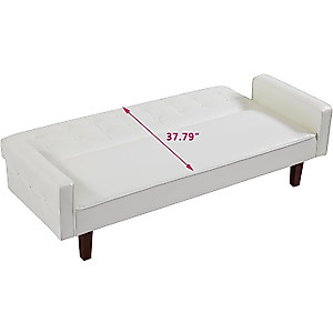 FANYE White PU Leather, Twin