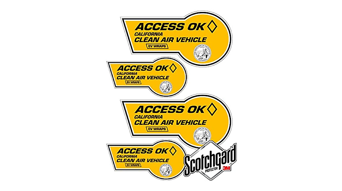 California HOV Stickers Protection Film - Easy Install