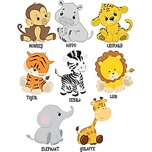 RNK Shops Safari Waste Basket - Double Sided (White) (Personalized)