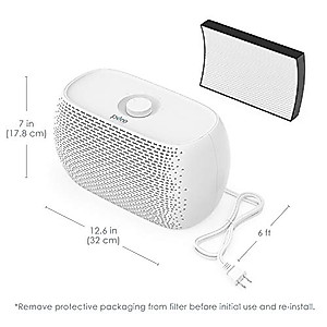 Pure Enrichment® PureZone™ Breeze Tabletop 2-in-1 Air Purifier - True HEPA Filter Cleans Air, Helps Alleviate Allergies, Removes Pet Hair, & Smoke - Ideal for Home, Bedroom, & Office Desktop Surfaces