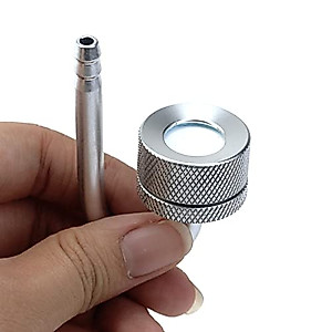 Crapyt Aquarium CO2 Atomizer Refiner Aluminum Alloy Carbon Dioxide Bubble Diffuser with Suction Cup Set of 1 Aquarium Accessories Silver Fish Tank Pond Replacement Fresh or Saltwater