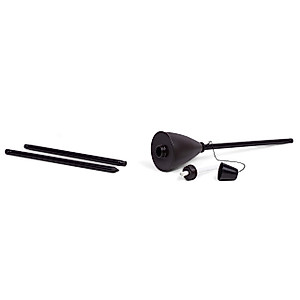 BIRDROCK HOME 4 Pack Outdoor Wide Conical Torches - Oil Rubbed Bronze - Flame Light Torch - Backyard Garden Patio Lighting - Metal Lamp - Decorative Urban Lantern