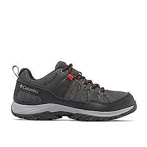 Columbia Men's Granite Trail Waterproof, Shark/Mountain Red, 10.5