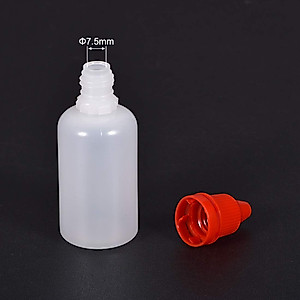 uxcell Plastic Dropper Bottles, 30ml/1 oz Empty Squeezable Dropper Bottle with Cap, Red, Pack of 20