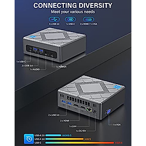 KAMRUI Mini PC Intel 11th Gen i5-11320H(Up to 4.5 GHz) Windows 11 Pro, Mini Computers 16GB RAM 512GB SSD, Mini Desktop Computer Super Fast WiFi BT Type-C USB3.0 4K UHD Triple Display VESA Home Office