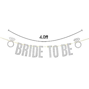 Silver Bride to Be Banner, Bridal Shower Decorations, Engagement/Bachelorette/Wedding Party Decor
