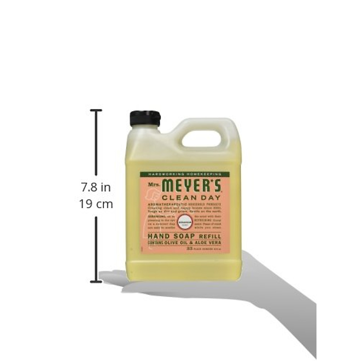 MRS. MEYER'S CLEAN DAY Hand Soap Refill, Made with Essential Oils, Biodegradable Formula, Geranium, 33 fl. oz