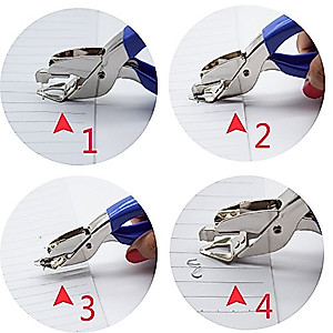 Staple Removers Staple Pull Office Staple Removal Tool Hand-held Comfort and Energy Saving, no Damage to Paper(Pink and Blue)