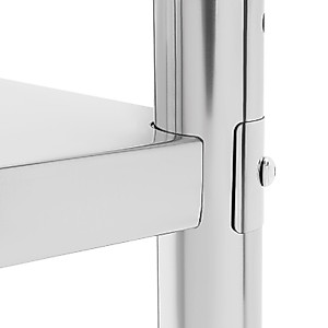 Rosyouth 2 Tier Stainless Steel Shelving, Adjustable Storage Shelf Metal Storage Rack, 12" x 36" Multipurpose Metal Storage Utility Rack Shelf for Laundry Garage Bathroom Pantry Closet Office