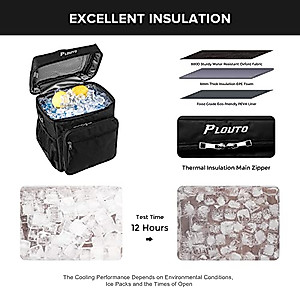 PLOUTO Extra Large Insulated Lunch Bag 24-Can (18L) Soft Leakproof Water Resistant Lunch Cooler for Men Women Adults Travel Picnic Office