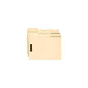 Smead Heavy-Duty Fastener File Folder, 2 Fasteners, 1/3-Cut Tab, Letter Size, Manila, 50 per Box (14600)