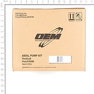 OEM Technologies 90026 Vertical Axial Cam Replacement Pressure Washer Pump Kit, 3100 PSI, 2.4 GPM, 7/8" Shaft, Includes Hardware and Siphon Tube, for Residential and Industrial Gas Powered Machines