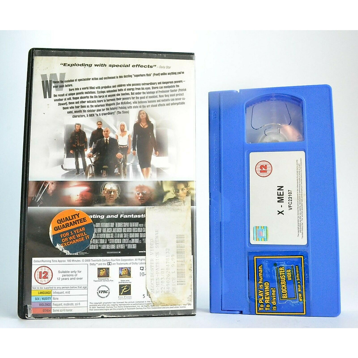 X-Men: Superhero Action Movie - Large Box - Hugh Jackman/Halle Berry - Pal VHS