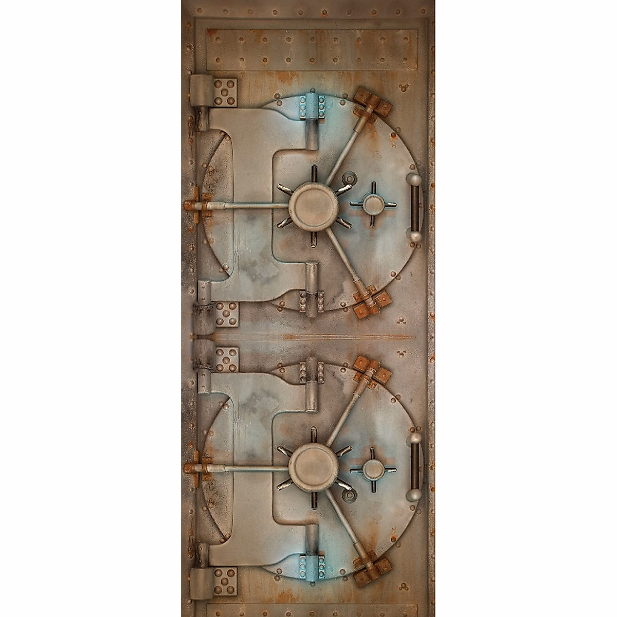A.Monamour 3D Door Stickers for Interior Doors Rusty Bank Vault Door Vinyl Waterproof Self Adhesive Door Mural Decals for Bedroom Office Bathroom 85 x 200 cm