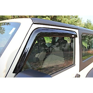 Rugged Ridge | Window Rain Deflectors | 11351.11 | Fits 2007-2018 Jeep Wrangler JK
