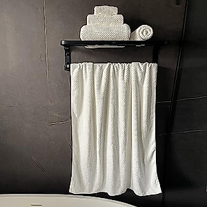 HVMS Extra Large Bath Towels Set for Bathroom 30x60 Inches Super Soft Light Weight Quick Dry Microfiber Shower Towels (White,6 Piece)