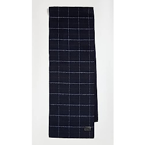 Vince Mens Double Face Cashmere Blend Creekside Plaid Scarf,Coastal,OS