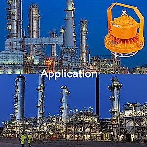 60W LED Explosion Proof Light, UL 844 Certified Class I Division II High Bay Warehouse Lighting, 8400 Lumens 240W Equivalent, 5700K Daylight, IP66 Waterproof, 3/4" NPT/Bracket Installation