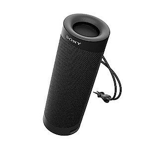 Sony Super-Portable, Powerful and Durable, Waterproof, Wireless Bluetooth Speaker with Extra BASS – Black + USB Adapter