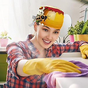 CWAGFEQZ 2-Pc Gourd-Shaped Working Cap,Fisherman Hat with Buttons and Cotton Sweatband,Honey Bee Flower