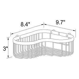 Ginger 505L/SN Splashables Combination Shower Large Corner Basket, Satin Nickel