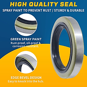 GREPSPUD 4pcs Trailer Axle Hub Wheel Grease Seals 1.719''I.D x 2.565''O.D with 4pcs Cotter Pins for Dexter 010-019-00 (10-19) Transcom 171255TB National 473336, 3500 lbs #84 Spindle E-Z Lube Axles