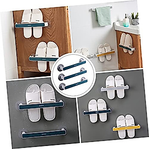 Holibanna 6 Pcs Slippers Storage Rack Metal Clothing Rack Wall Mount Clothing Rack Metal Storage Rack Shoe Storage Organizer Shoe Organizer Adhesive Shoe Rack Towel Storage Rack Towel Rack