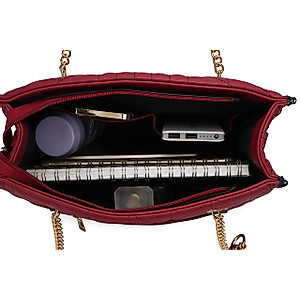 MKF Collection Shoulder Bag for Women, Vegan Leather Fashion Tote Handbag Messenger Purse