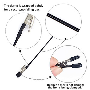 360 Degree Rotation Model Painting Stand Base Holder with 20 Pack Model Painting Alligator Clip Stick for Airbrush Hobby