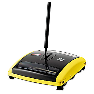 Rubbermaid Commercial 421588BLA Brushless Mechanical Sweeper, 44-Inch Handle, Black/Yellow