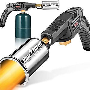 Cooking Torch Propane Torch, Culinary Torch with High Output 100,000 BTU, Grill Gun, Sous Vide Torch, Grilling Torch, Charcoal Starter, Kitchen Torch for Searing Steaks, Meat, Roasting Peppers, BBQ