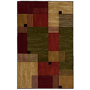 Mohawk Home Alliance Modern Geometric 7' 6" x 10' Area Rug - Red - Perfect for Living Room, Dining Room, Office
