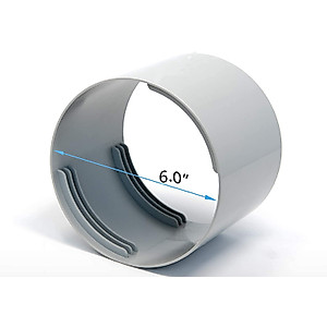 doublesmt 6 Inch Thread Portable A/C AC Air Conditioner Exhaust Hose Coupler/Coupling/Connector, Support Clockwise/Counter-clockwise Thread, AC Hose Coupler Coupling Extension