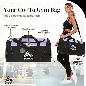 RBX Gym Bags for Men, Small Gym Bag for Women with Shoe Compartment, Duffle Bag for Travel, Sports Bag, Camping, Weekend, Carry On, Overnight Duffel Bag for Women with Shoulder Strap