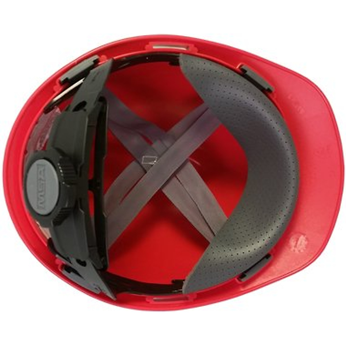 MSA V Cap Style Hard Hats w/FasTrac III Suspensions and Handy Tote Bag - Red