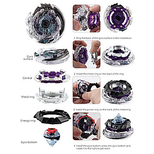 Dwin Battling Toys - Gaming Tops Gyro Spinning Brust Toy Superking B-176 01 Hollow Deathscyther 12Axe High Accel' Starter