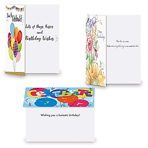 Mega Happy Birthday Greeting Card Value Pack – Set of 36 (18 Designs), Large 5 x 7 inches, Envelopes Included, by Current