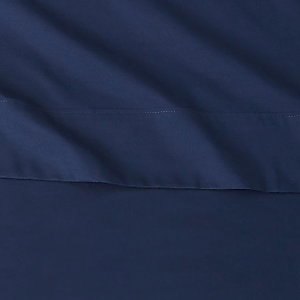 Amazon Basics Lightweight Super Soft Breathable Easy Care Microfiber 3 Piece Bed Sheet Set with 14-Inch Deep Pockets, Twin, Navy Blue, Solid