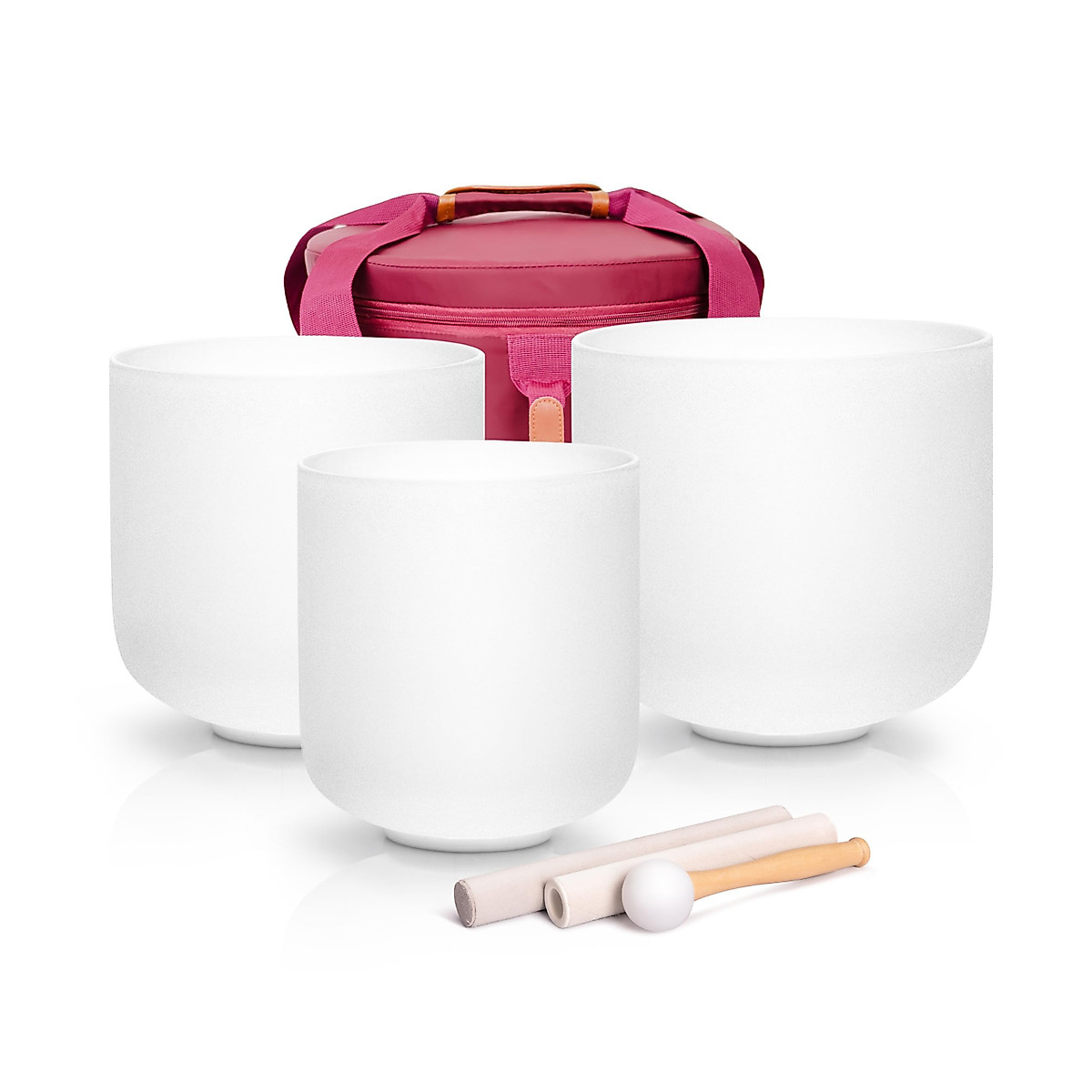 ALIOTH 9 inch E note Solar Plexus Chakra Crystal Singing Bowl with Sponge Packing Bag and Solid Suede Stick for Sound Healing Courses