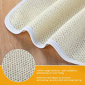 20 Pieces Exfoliating Wash Cloths Soft-weave Washcloths Nylon Facial Dual Sided Shower Scrubber for Body Face Bath Wash Rags Exfoliating Towel Bath Accessory for Skin Care, Beige